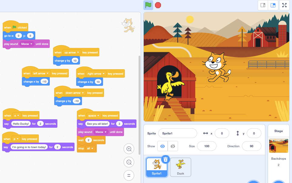 Scratch Coding – introduction Tutorial Basic Role Play Game – Teacher's ...